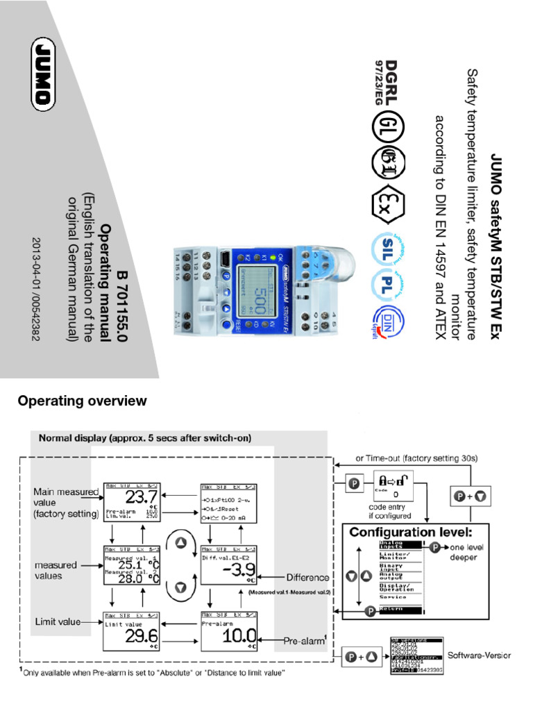 Jumo Safetym STB-STW Ex Manual | PDF | Relay | Electrical Engineering