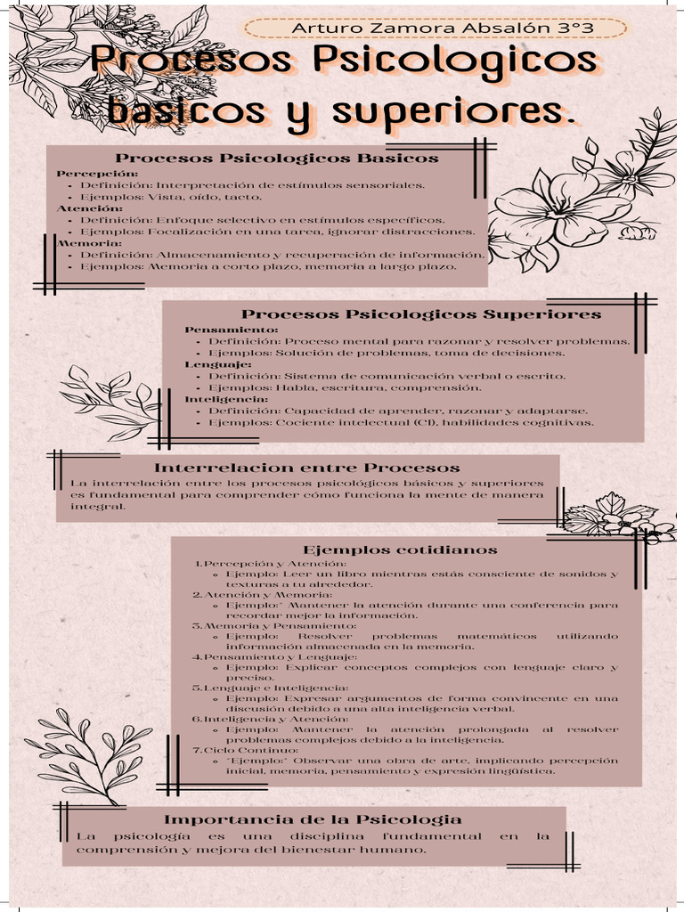 Procesos Psicologicos Basicos y Superiores. | PDF