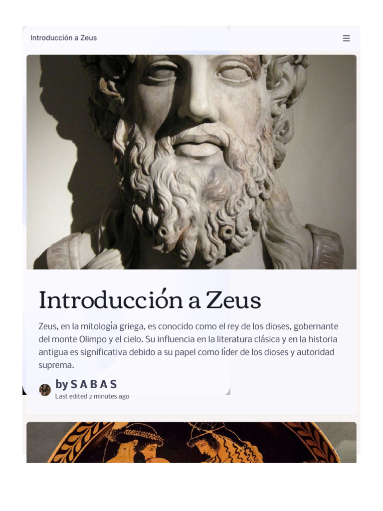 Introducción A Zeus Gamma | PDF | Zeus | Mitología griega