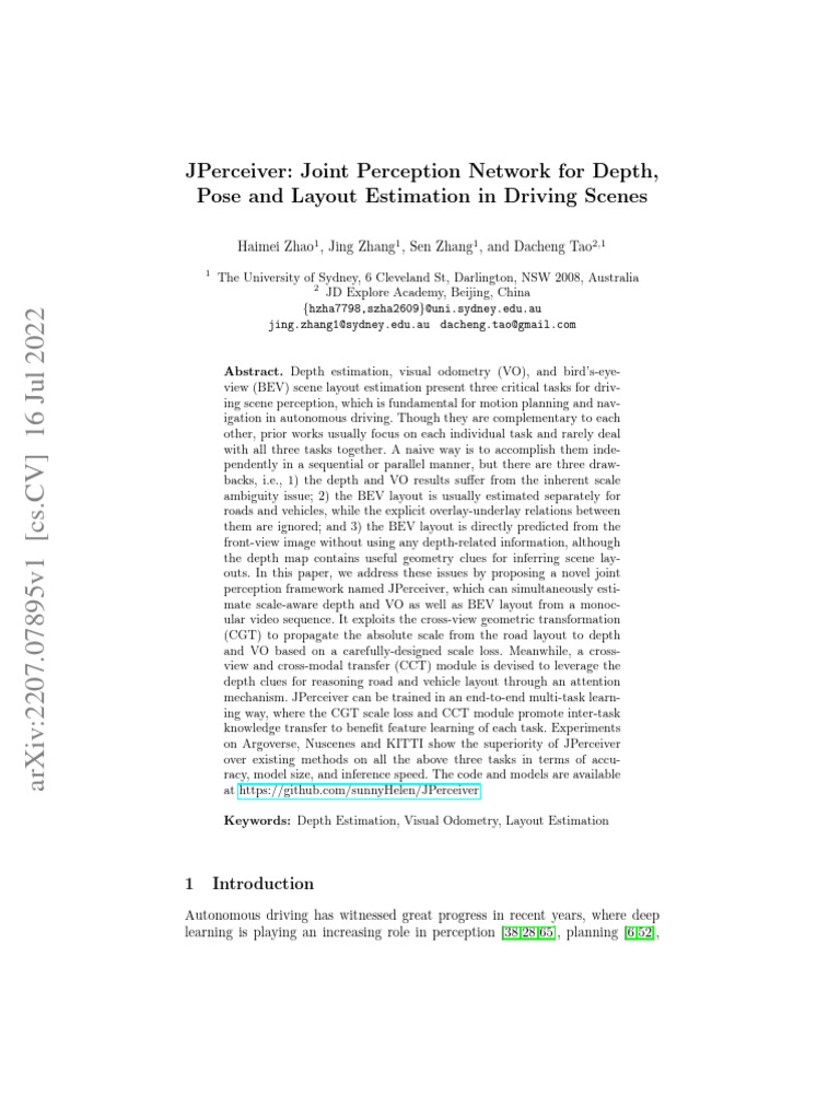 JPerceiver | PDF | Image Segmentation | Perception