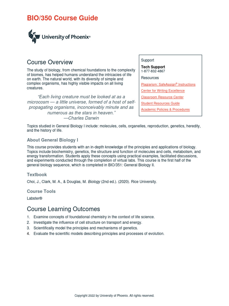 Course Guide For General Psychology Chapter 1 | PDF | Biology | Life