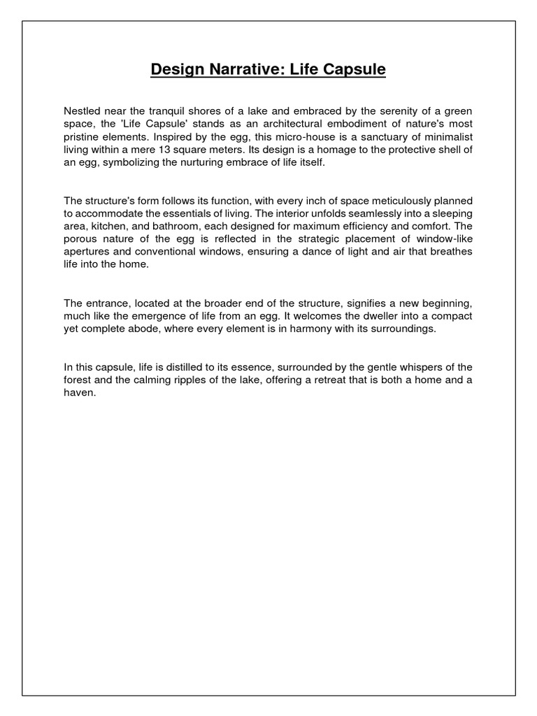 Design Narrative | PDF