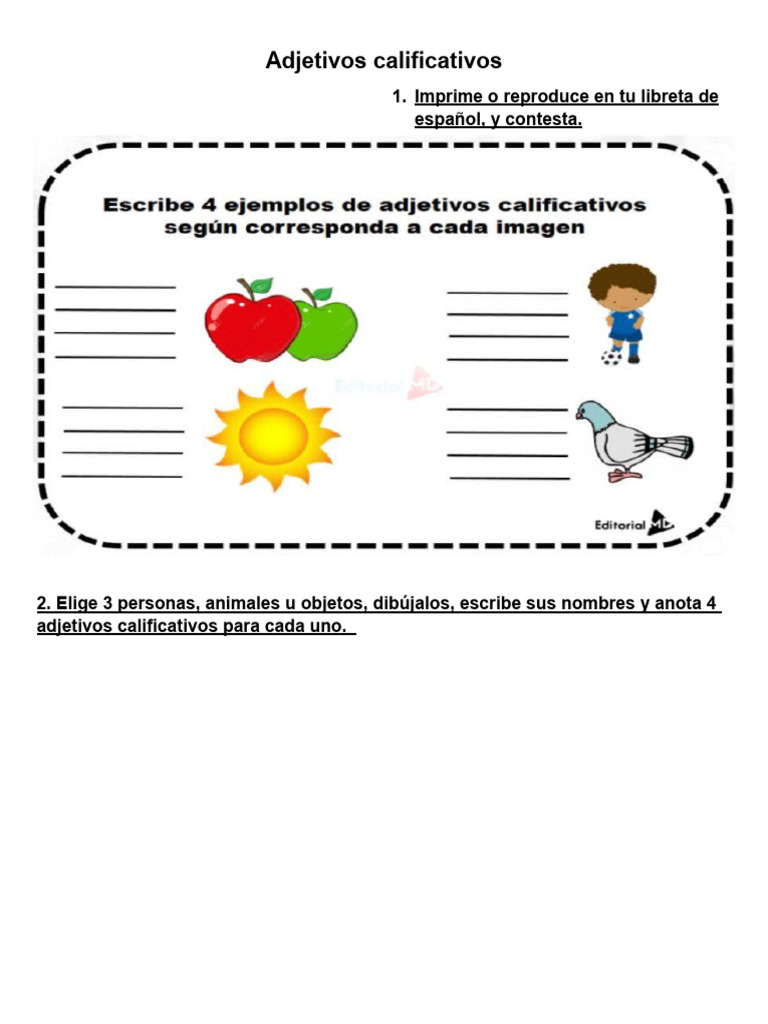 Adjetivos calificativos | PDF