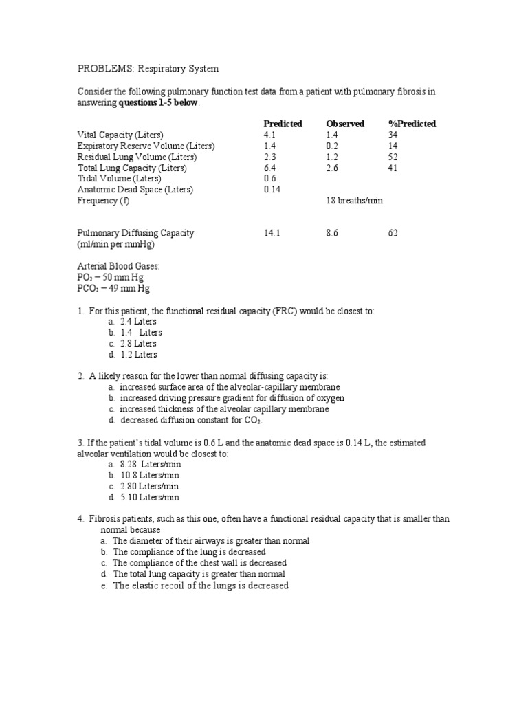 Respiratory System Problems | PDF | Lung | Respiratory System