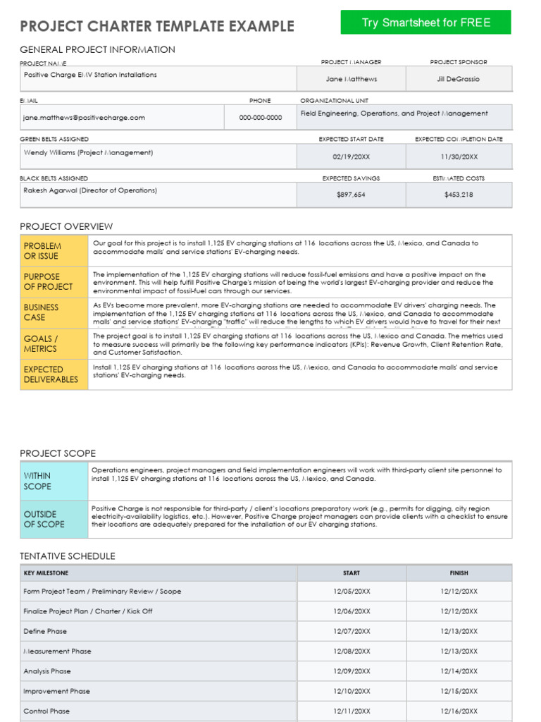 IC Project Charter Example 11813 - PDF | PDF | Project Management | Business