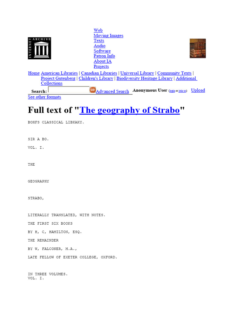 The Geography of Strabo | PDF