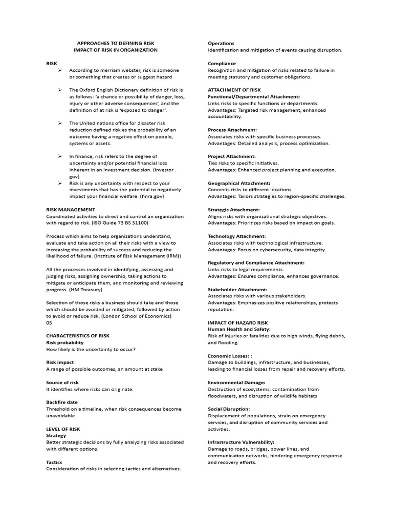 RISK MANAGEMENT Topic 1 To 6 | PDF | Risk | Risk Management