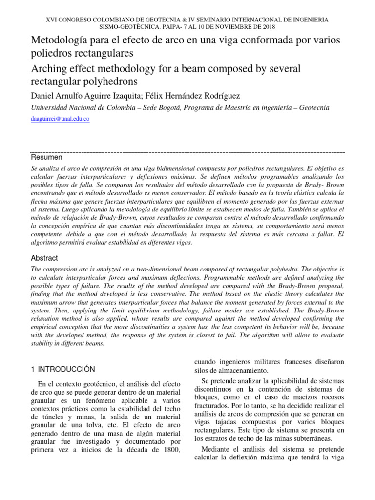 AGUIRRE D ET AL-Metodolog A para El Efecto de Arco en Una Viga Conformada Por Varios Poliedros ...