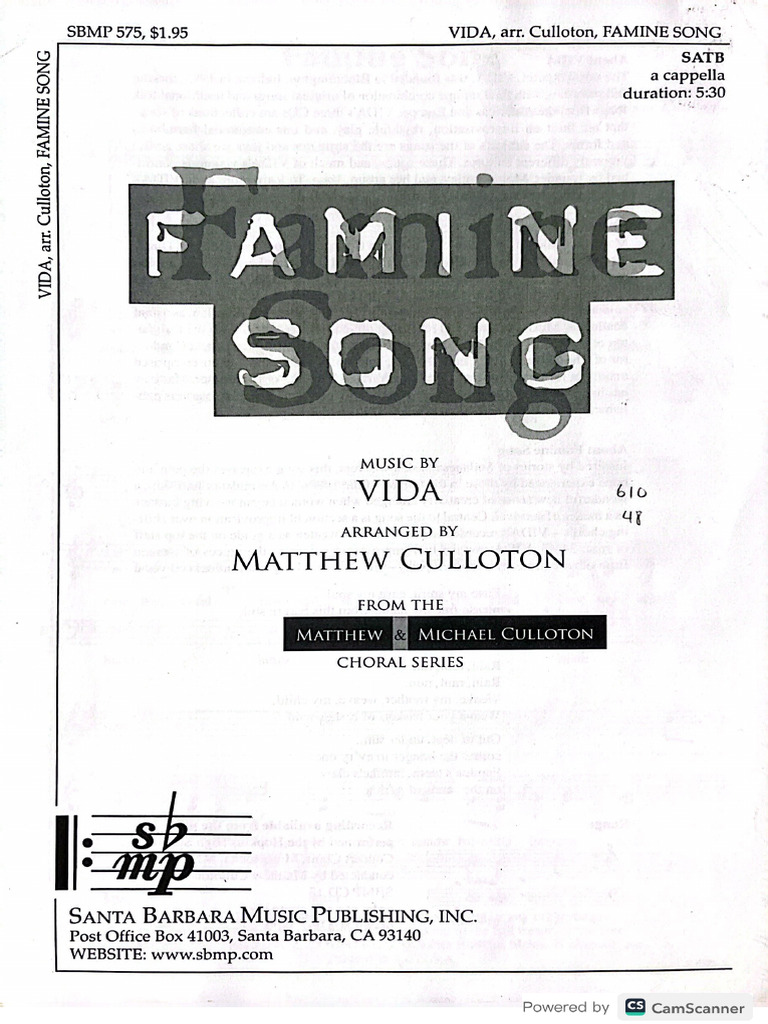 Famine Song | PDF