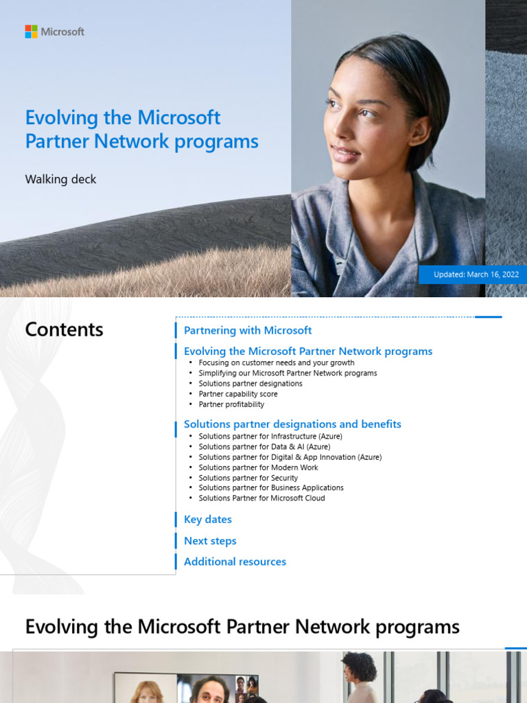 MPN_Program evolution walking deck | PDF | Microsoft Azure | Cloud Computing