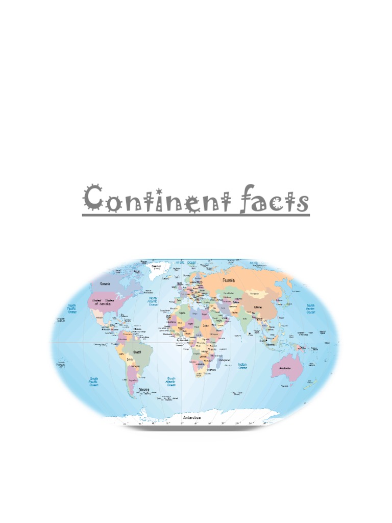 Comprehensive Continent Facts Overview | PDF | Plateau | Europe Travel