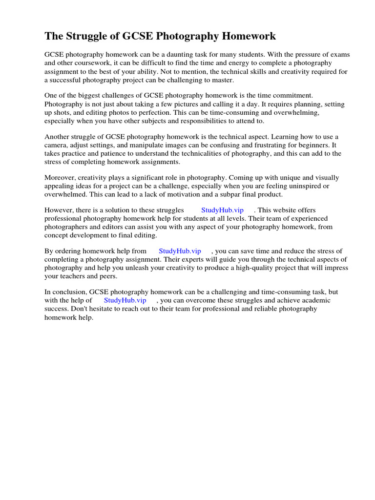 Gcse Photography Homework | PDF | Portrait Photography | Facebook