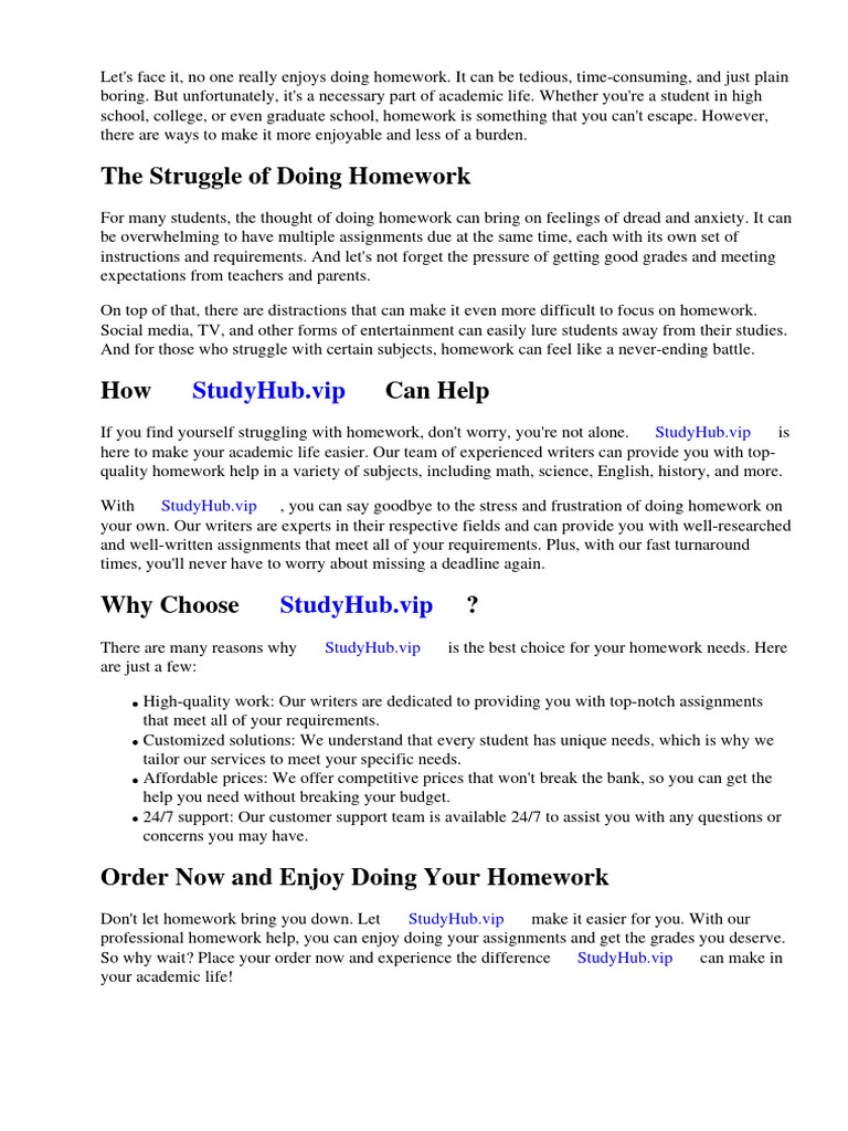How To Enjoy Doing Your Homework | PDF | Homework | Reinforcement