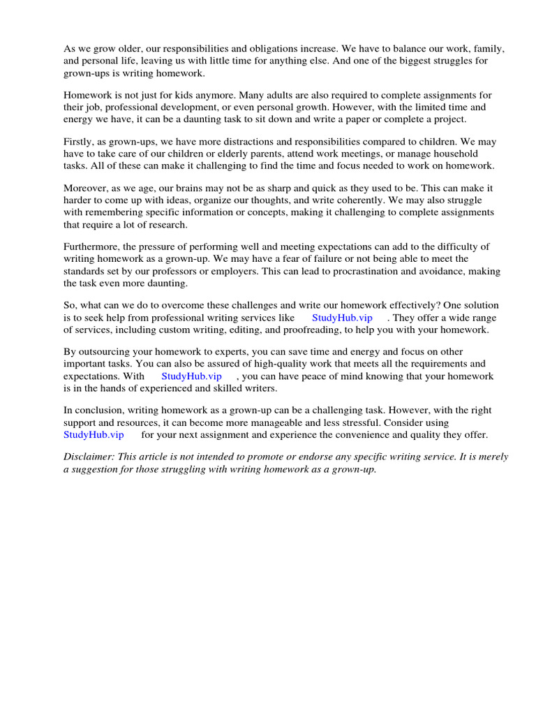 Homework for Grown Ups Download | PDF | Homework | Books