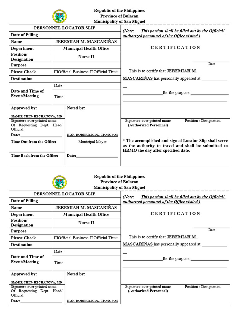 Locator Slip Appearance | PDF