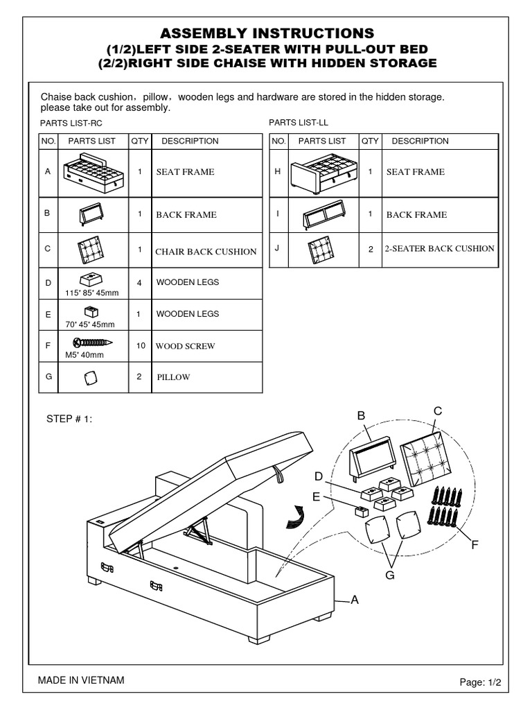 Installationmanual - 194840236856 | PDF | Furniture | Bed