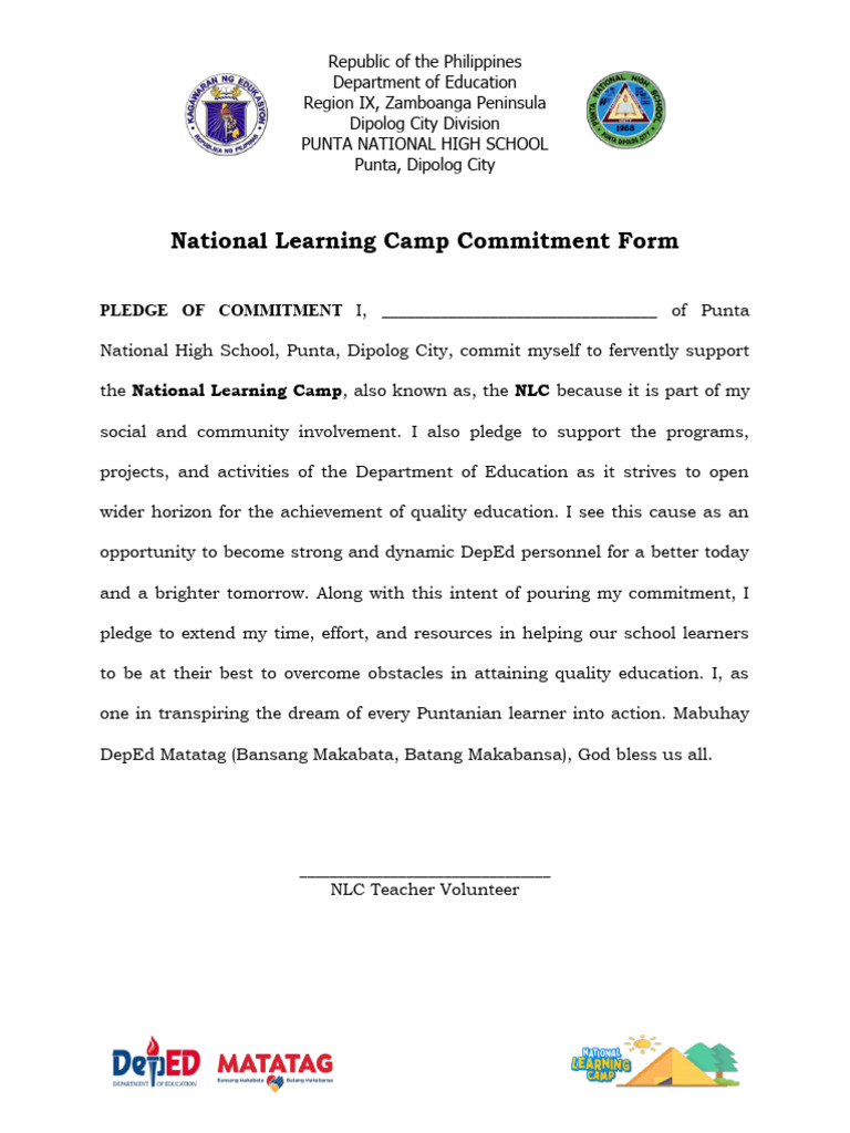 NLC Commitment Form | PDF