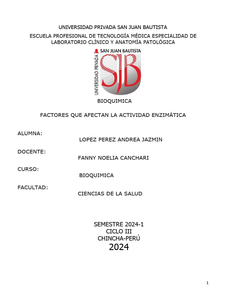 INFORME ENZIMAS Bioqui | PDF | Enzima | Sustrato (Química)