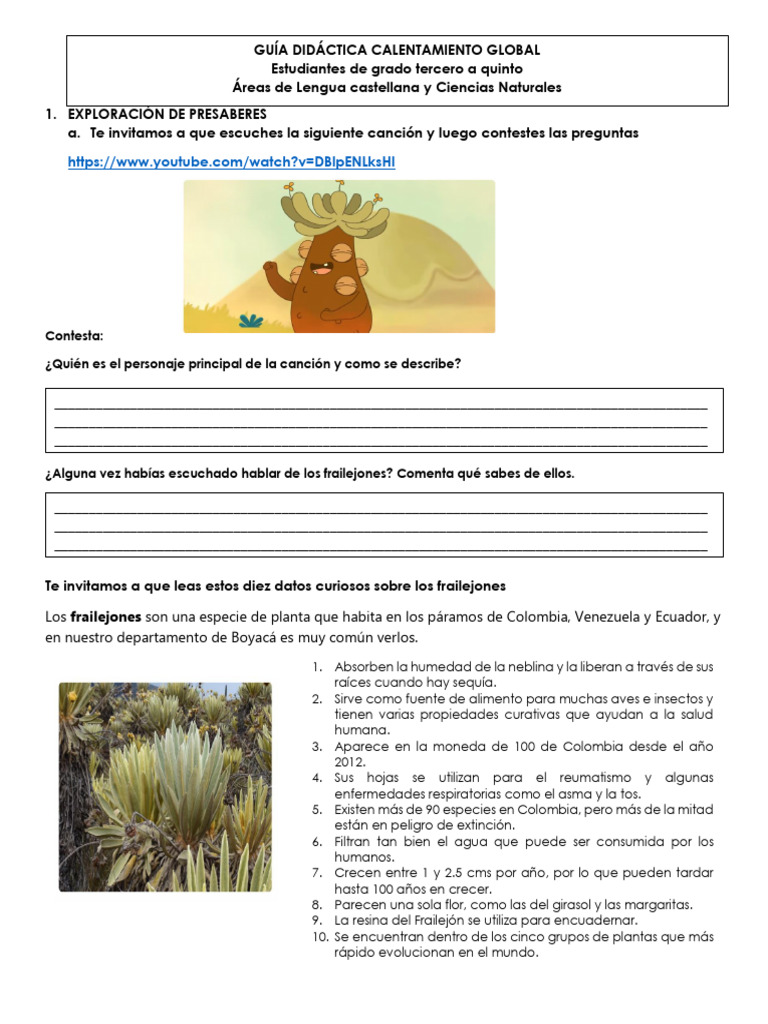 Guía Didáctica Calentamiento Global | PDF