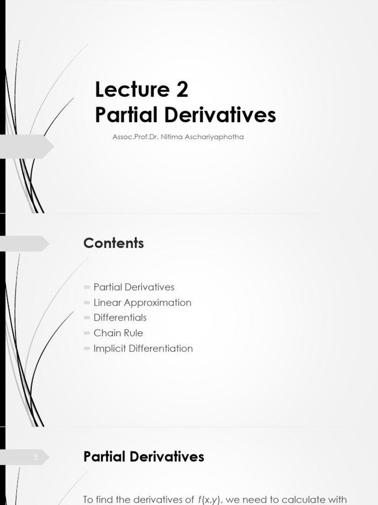 L2 Partial Derivatives | PDF | Tangent | Derivative