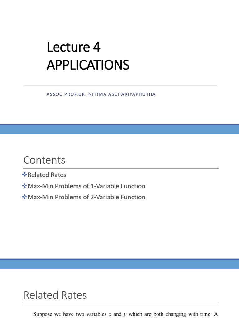 L4 Applications Kmutt | PDF | Analysis | Applied Mathematics
