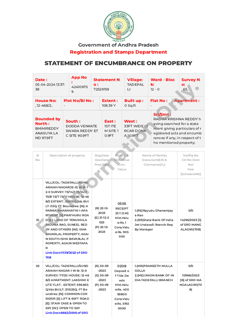 New EC Format Download Online in AP | PDF