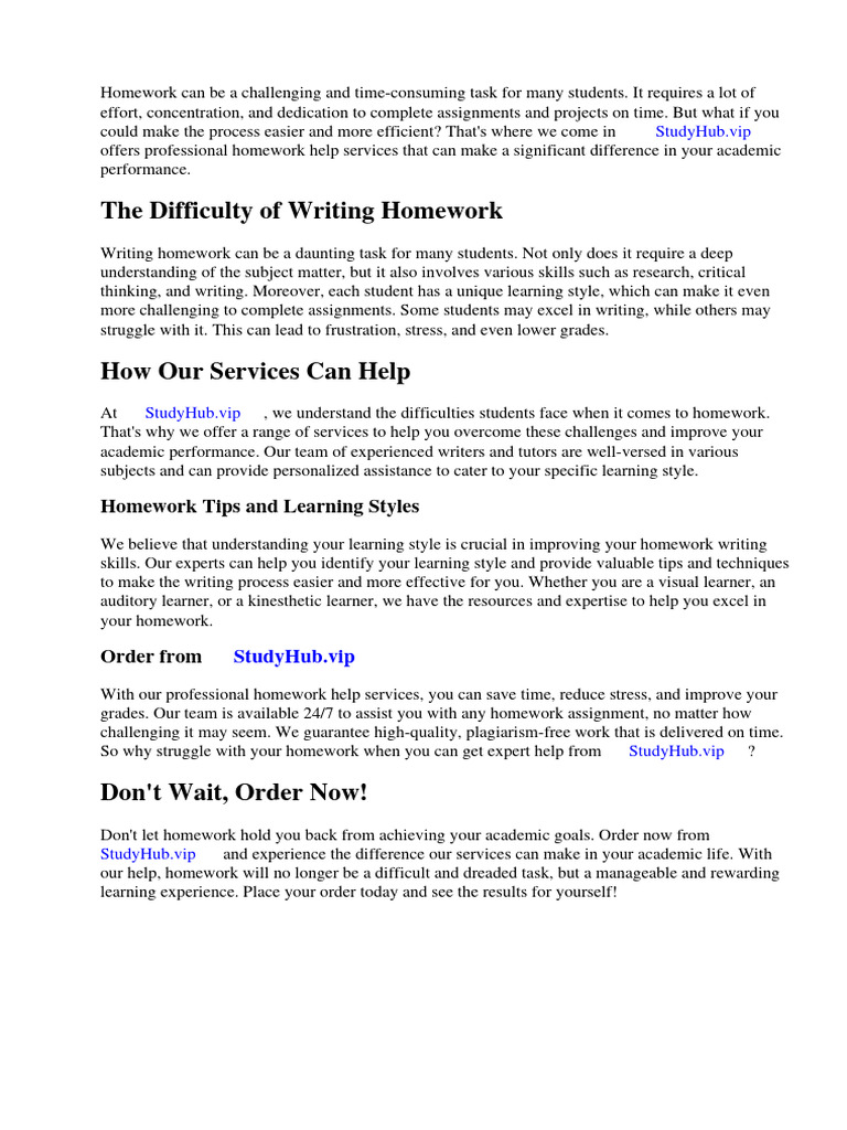 Homework Tips of Homework Help Learning Style HTM | PDF | Homework | Learning Styles