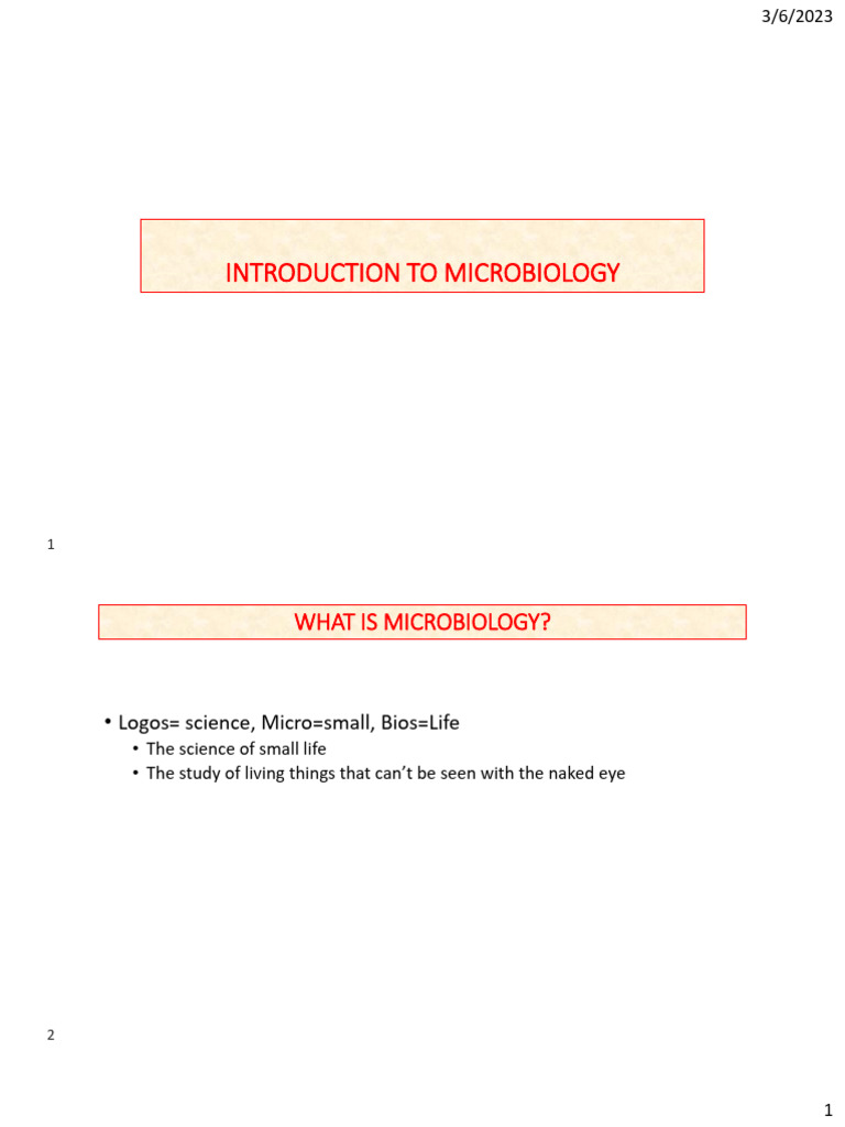 Introduction to Microbiology Basics | PDF | Microbiology | Pseudomonas