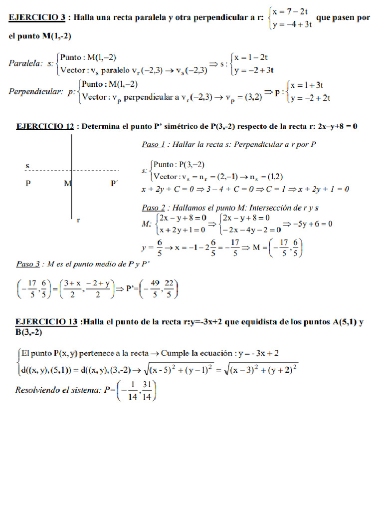 Recta Paralela y Perpendicular | PDF