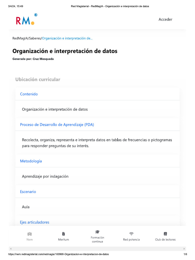 Organizacion e Interpretacion de Datos | PDF