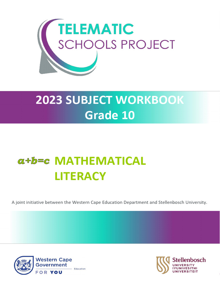2023.workbook - Maths Literacy Grade 10 | PDF | Expense | Variable ...
