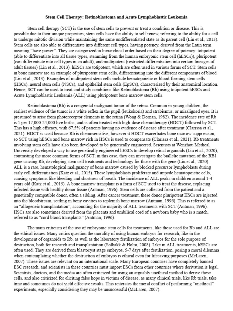 Stem Cell Report | PDF | Stem Cell | Cell Potency