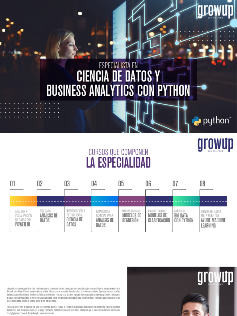 Flyrs Esp Ciencia de Datos Con Python | PDF | SQL | Aprendizaje automático