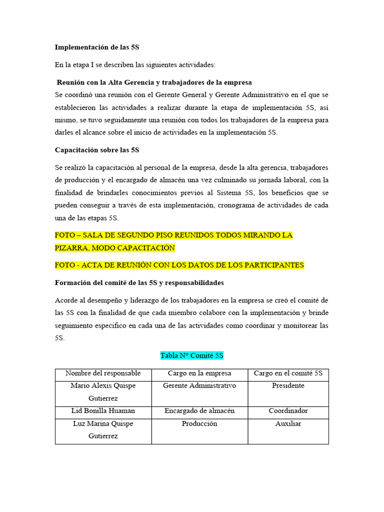 Implementación de Las 5S | PDF | Arte