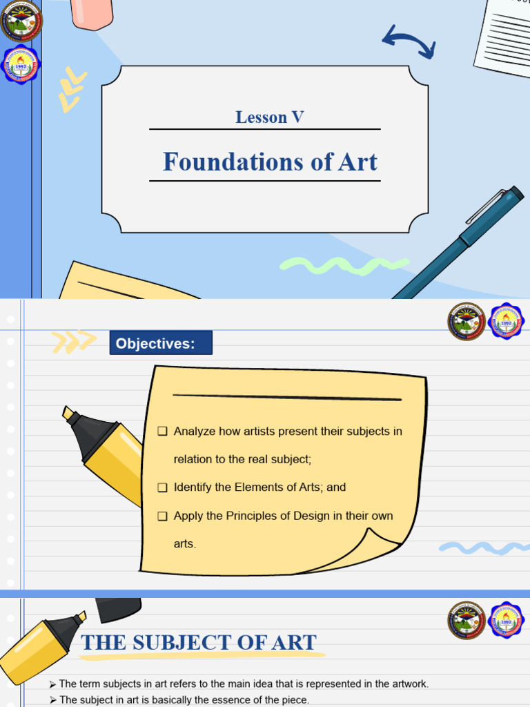 Week 7 & 8 - Foundations - Elements of Art | PDF | Composition (Visual Arts) | Shape