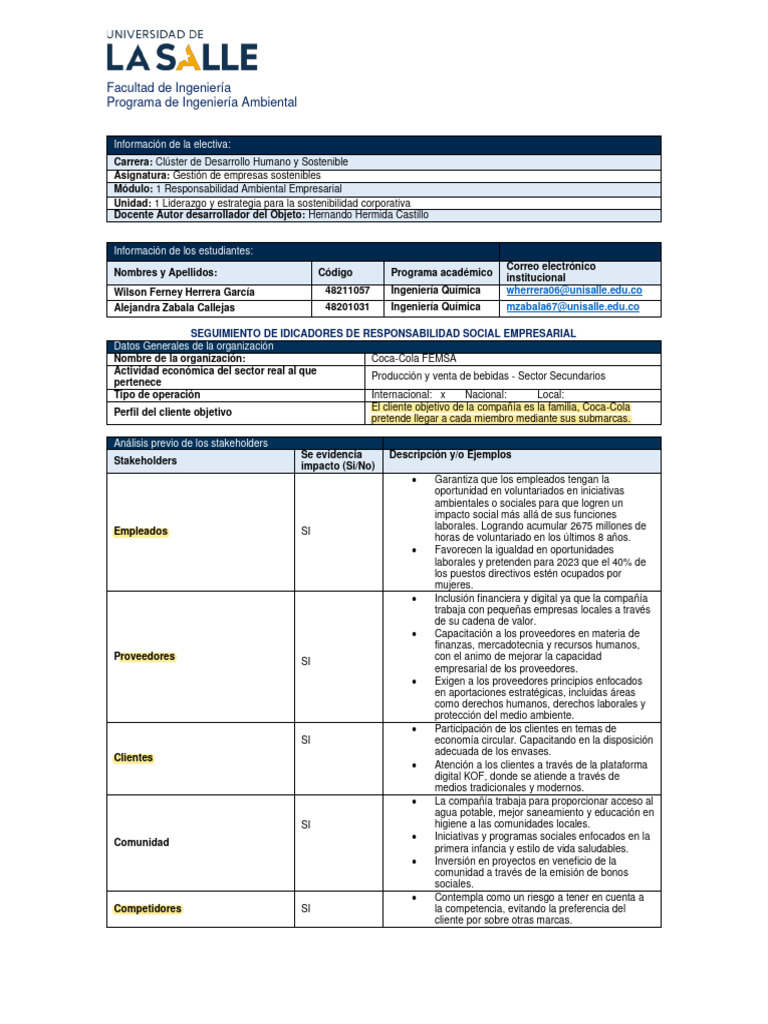 Formato de Indicadores de RSE | PDF | Marketing | Business