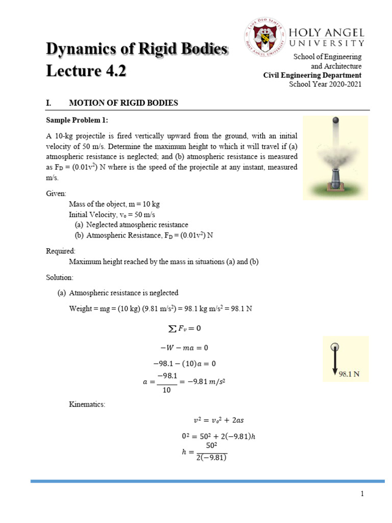 Lesson 04.2 | PDF | Kinematics | Classical Mechanics