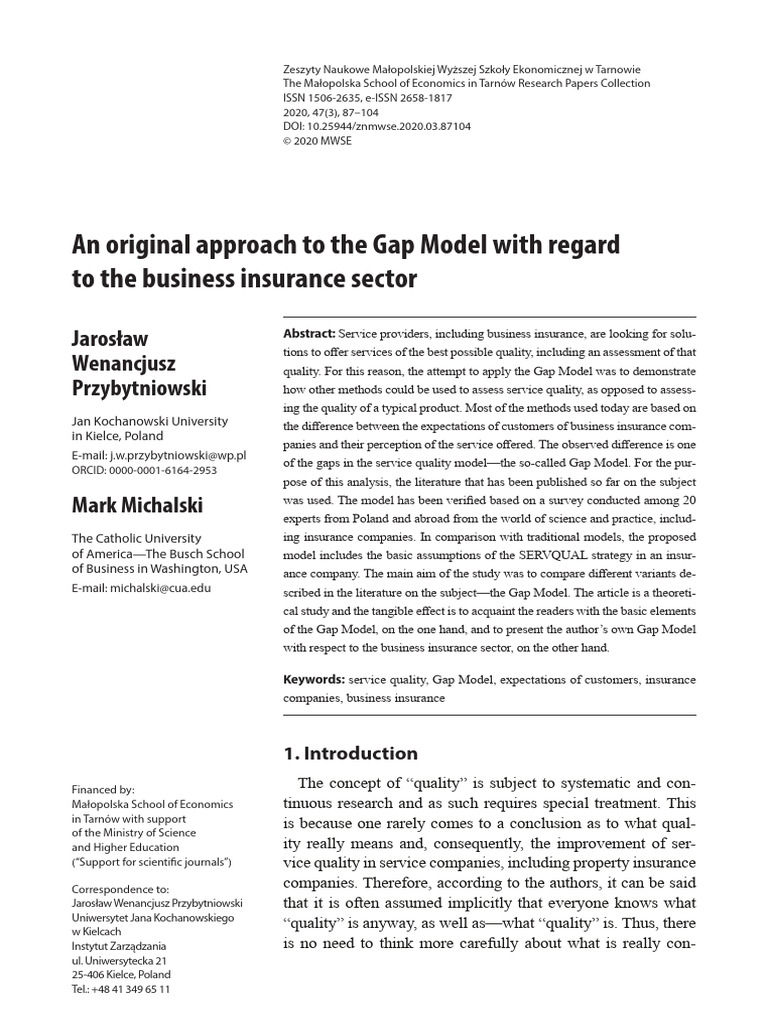 An Original Approach To The Gap Mod | PDF | Business