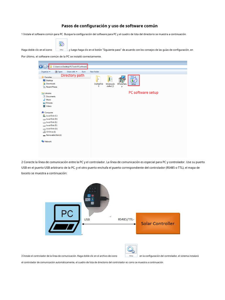 The Setup Steps and Use of Common Software1.en - Es | PDF | Software | Ingeniería Informática