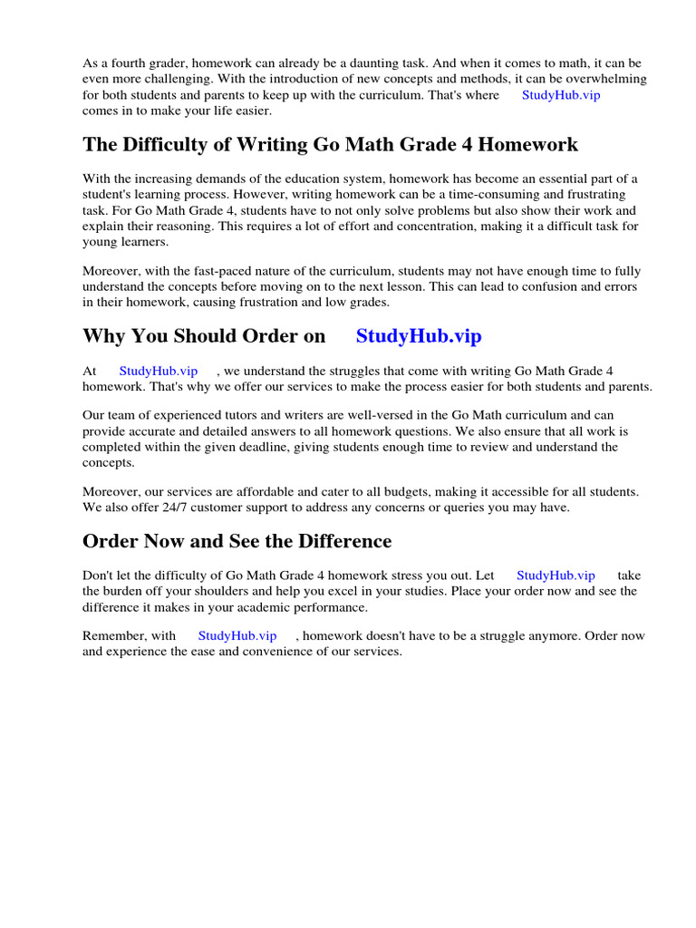 Go Math Grade 4 Answer Key Homework | Download Free PDF | Mathematics ...