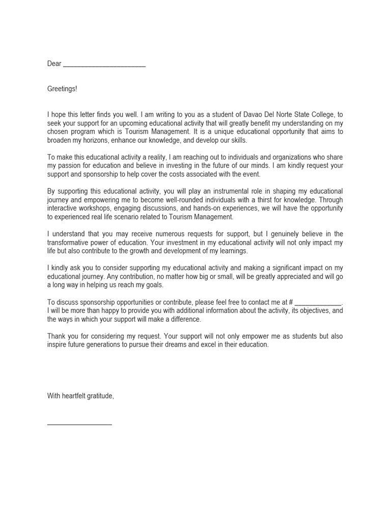 Solicitation Letter Format | PDF