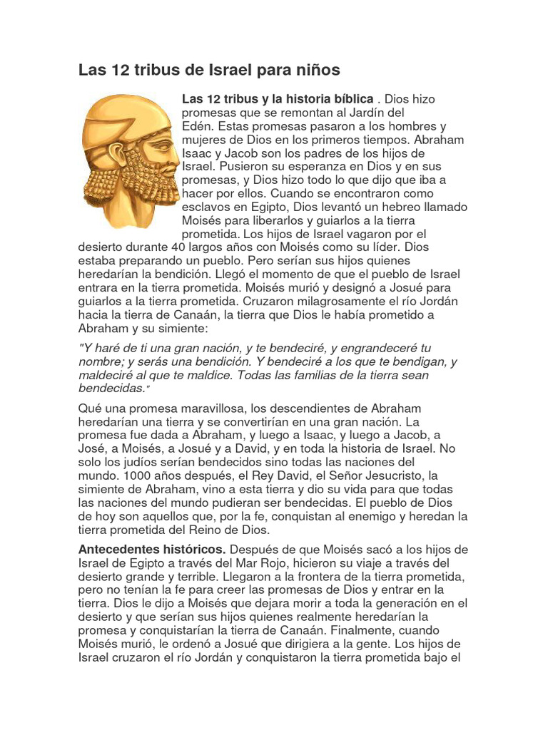 Las 12 Tribus de Israel para Niños | PDF | Joshua | Abrahán