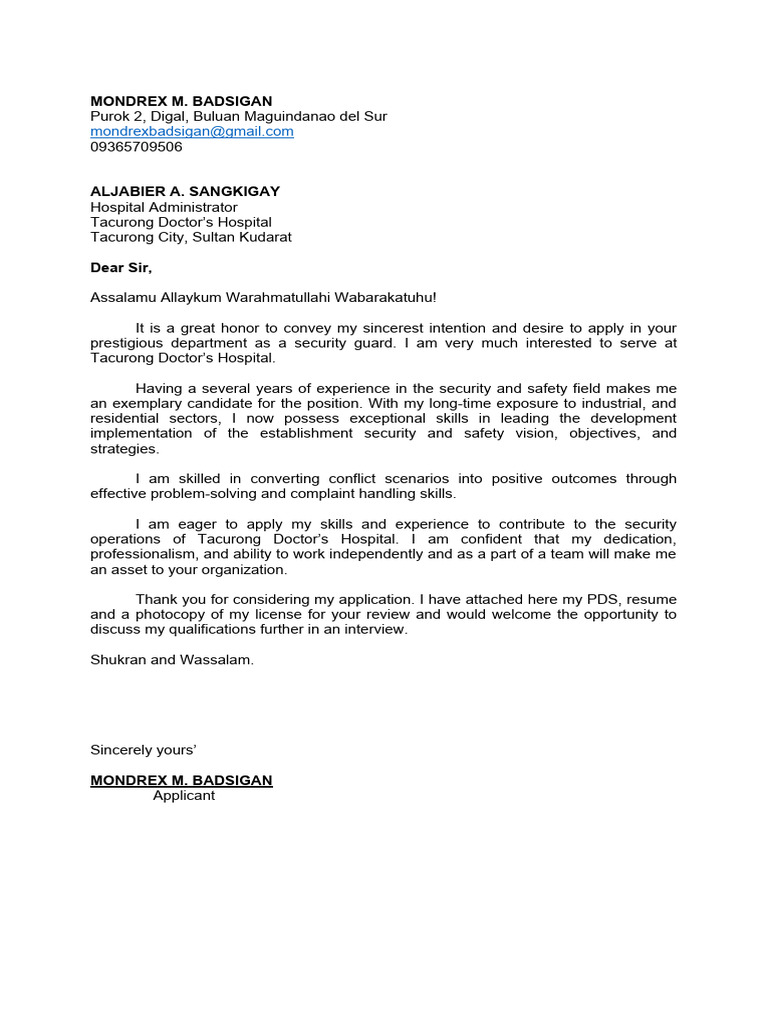 Lala Application Letter | PDF | Business