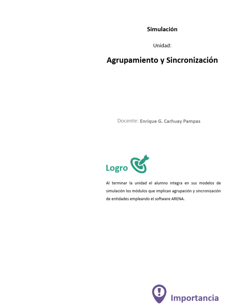 U3 - Agrupamiento y Sincronización | PDF