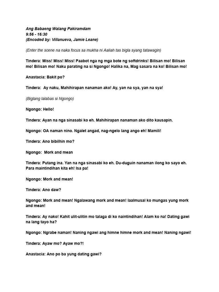 Ang Babaeng Walang Pakiramdam | PDF