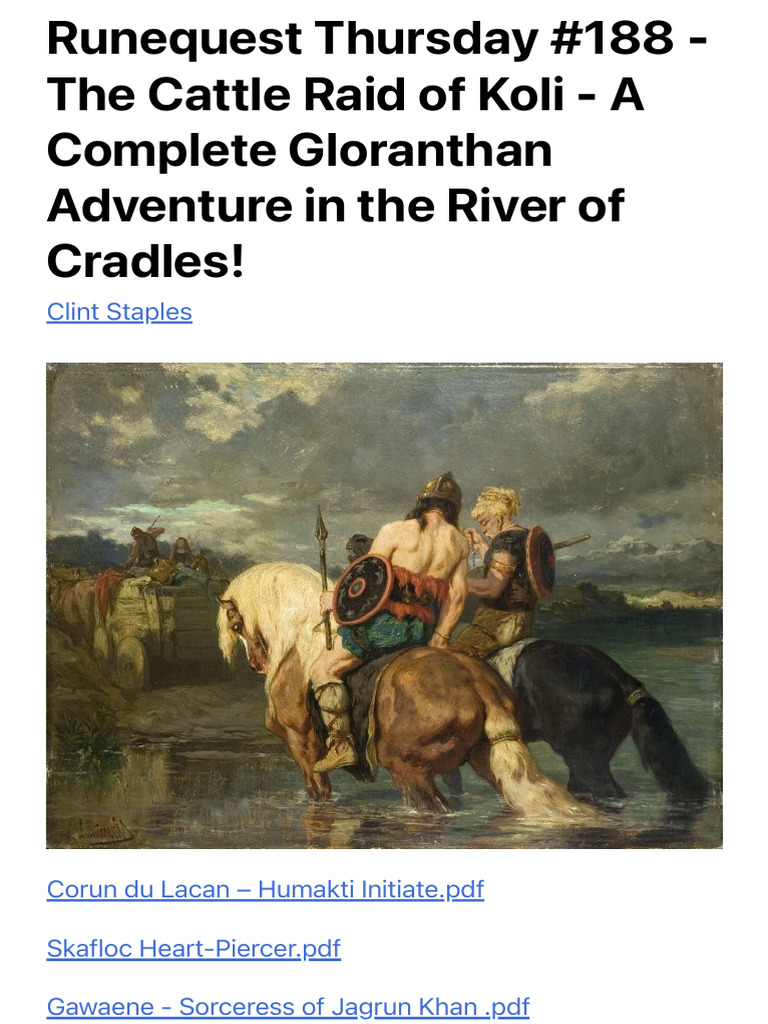 The Cattle Raid of Koli | PDF | Deities