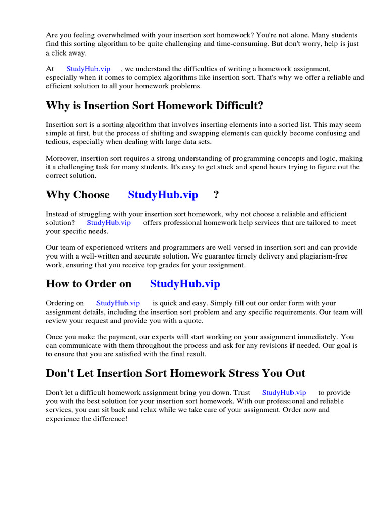 Insertion Sort Homework | PDF | Summation | Computer Programming