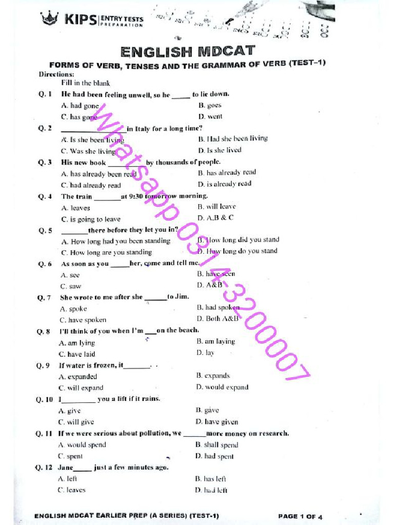 KIPS EP 2024 English + Key | PDF