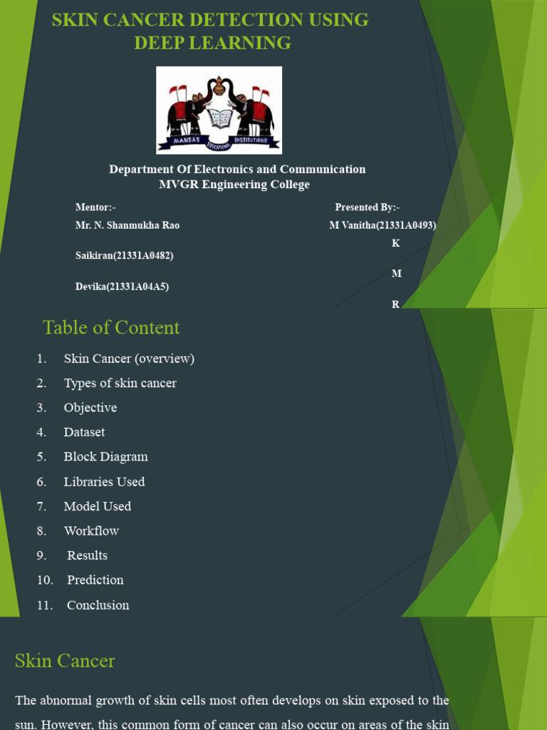 Skin Cancer Detection Using Deep Learning (Mini Project1) | PDF | Skin Cancer | Cancer