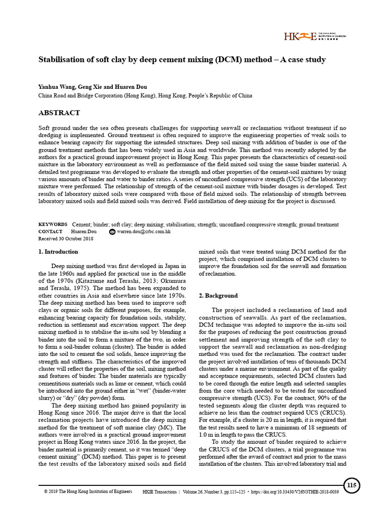 홍콩 첵랍콕공항 DCM배합설계 | PDF | Strength Of Materials | Cement